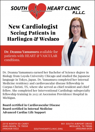 Dr. Deanna Yamamura, South Heart Clinic, Weslaco, TX