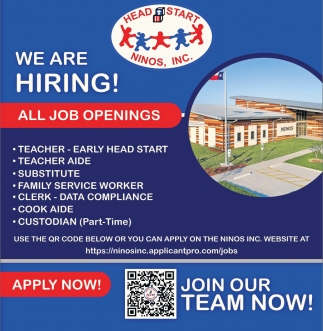Hiring, Head Start Ninos, Inc., Rio Hondo, TX