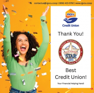 Thank You!, RGV Credit Union, Harlingen, TX